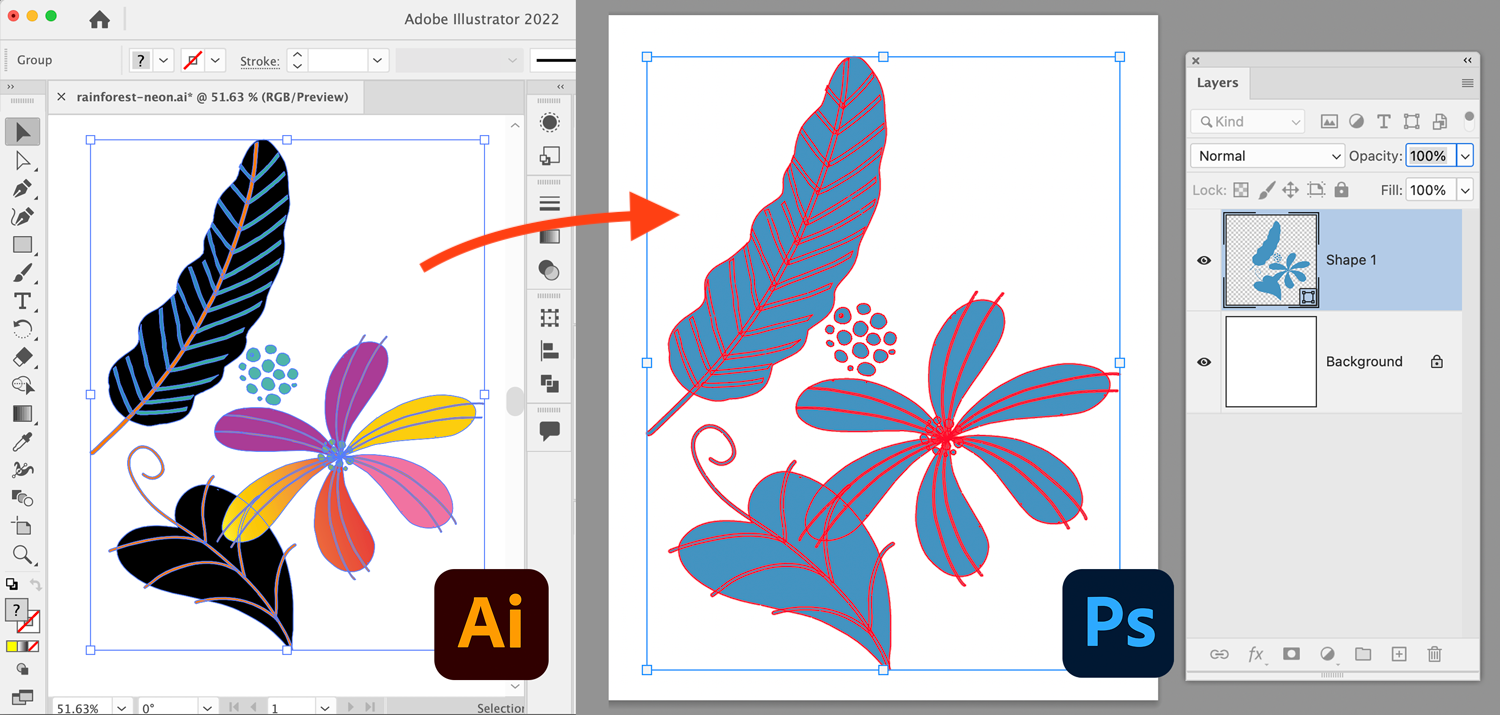 Adobe Illustrator & Photoshop: Cut and Paste to Save Time - Sketch ...