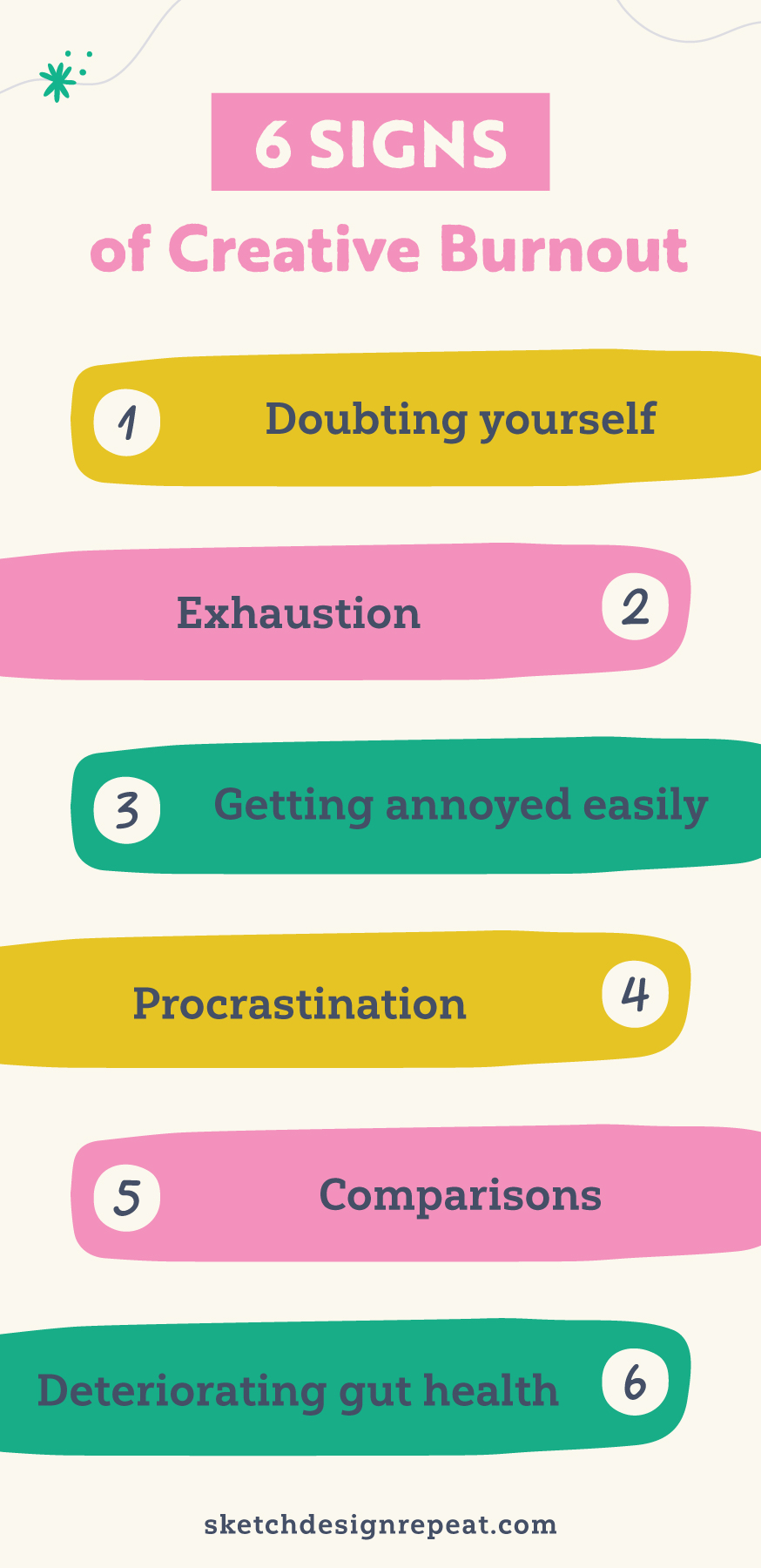 Creative Burnout & Improving Artist Mental Health - Sketch Design Repeat